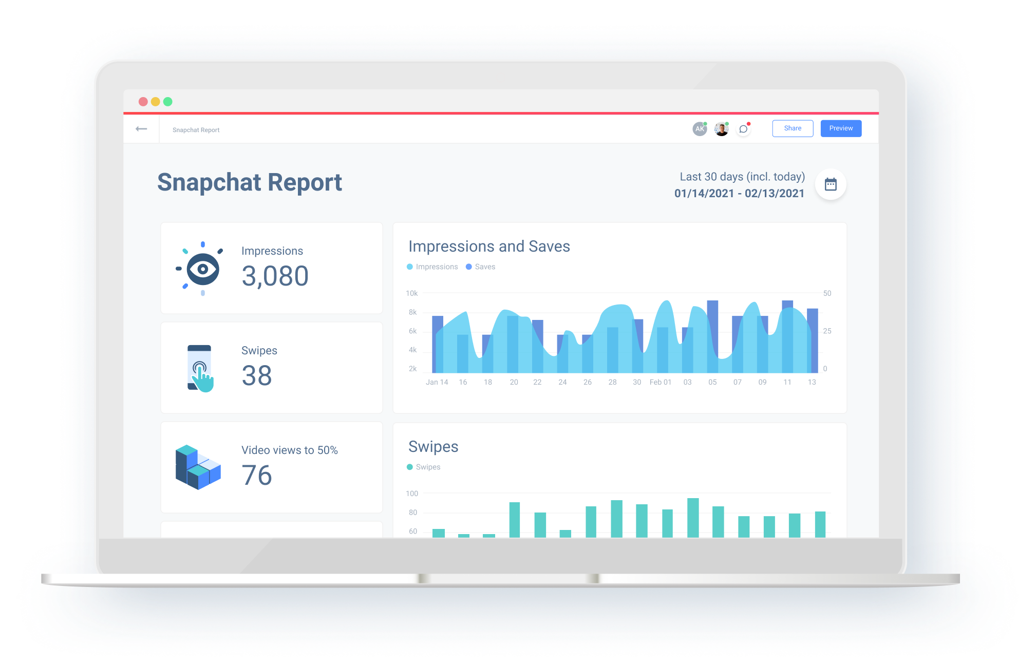 Snapchat integration | Whatagraph